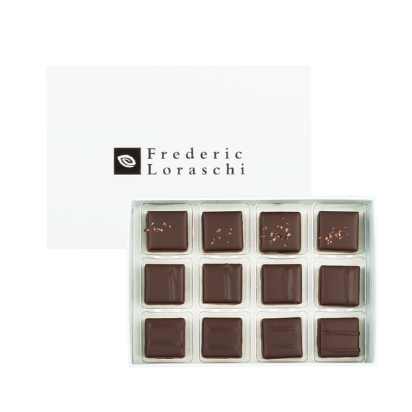 Origins Chocolate Gift Box 12-Piece – Frederic Loraschi Chocolate